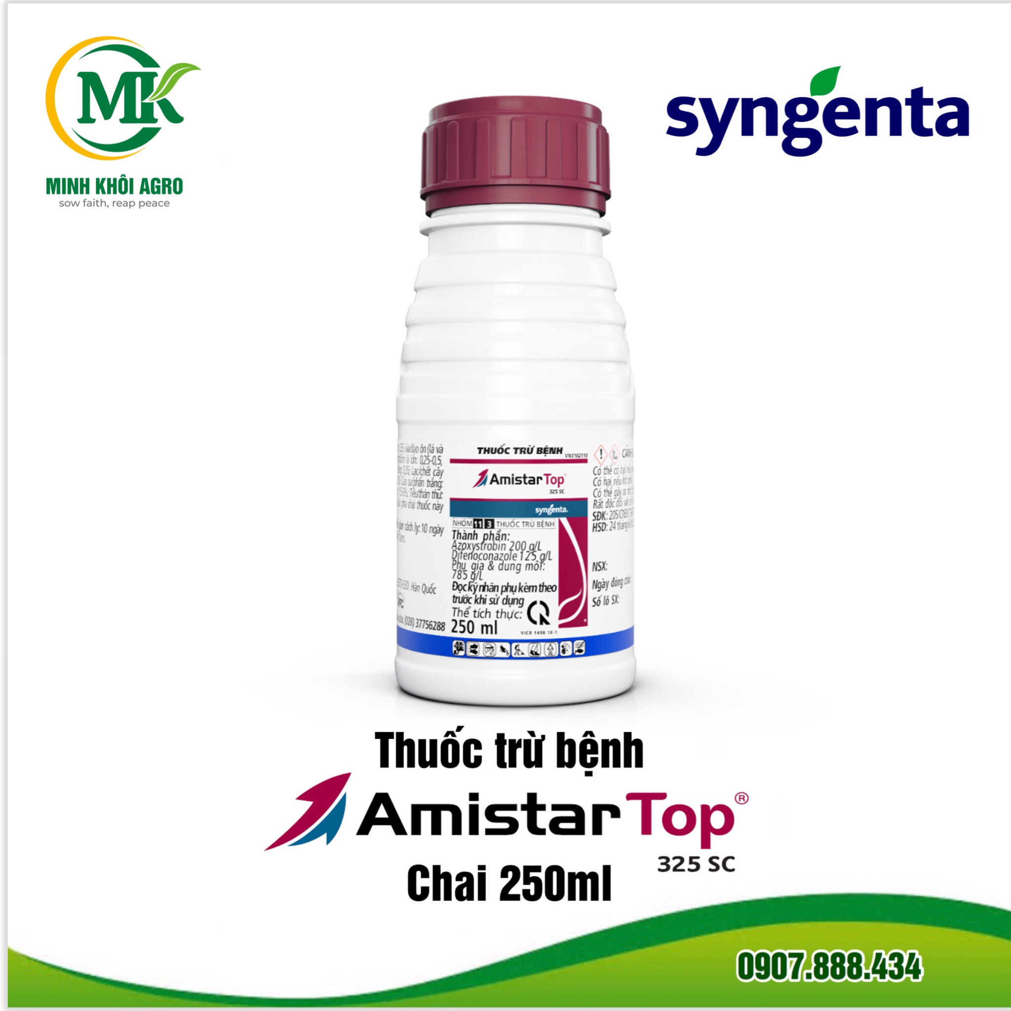 Thuốc trừ bệnh Amistar Top 325SC - Chai 250ml - Minh Khôi Agro