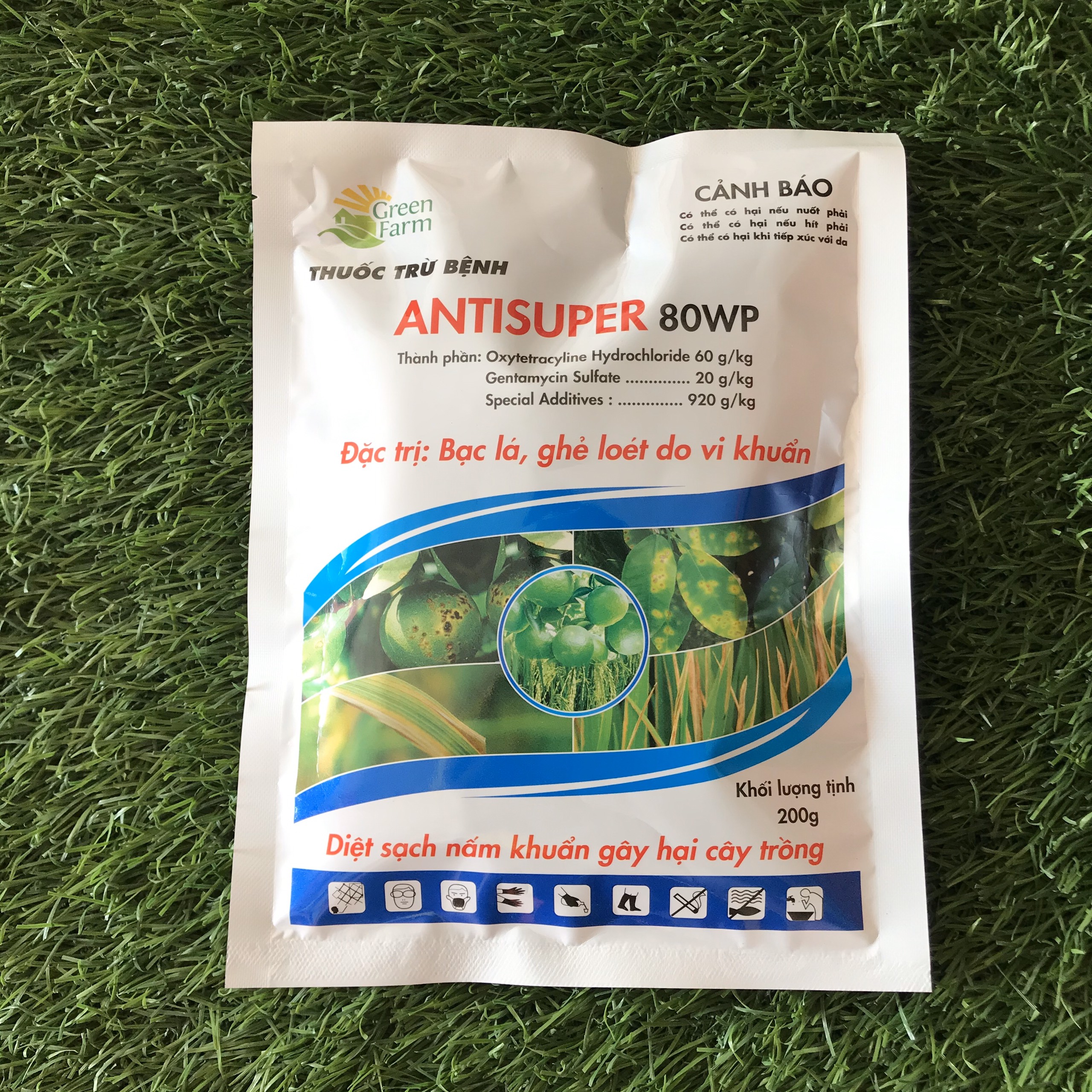 Thuốc trừ bệnh AntiSuper 80WP - Gói 200g - Minh Khôi Agro