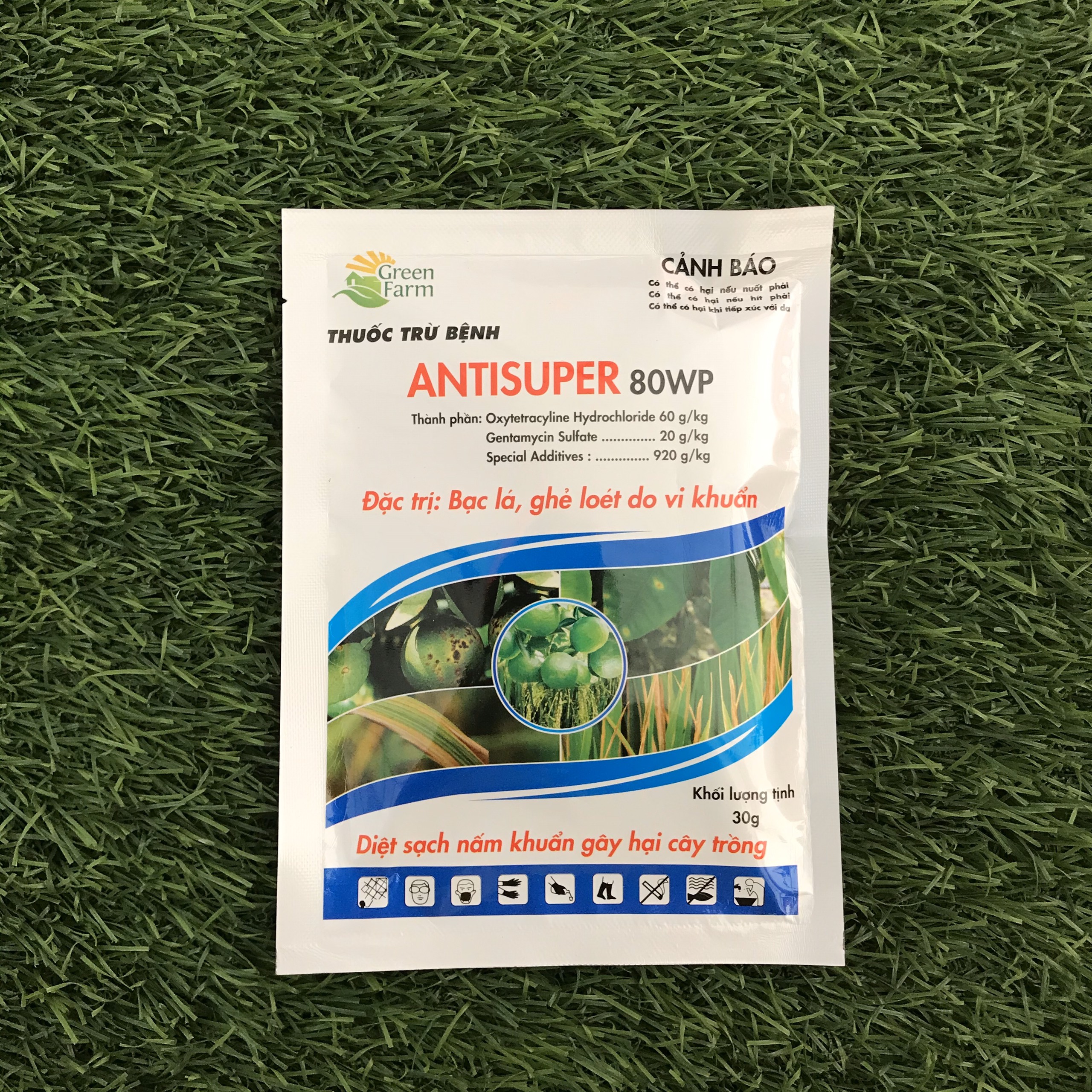 Thuốc trừ bệnh AntiSuper 80WP - Gói 30g - Minh Khôi Agro