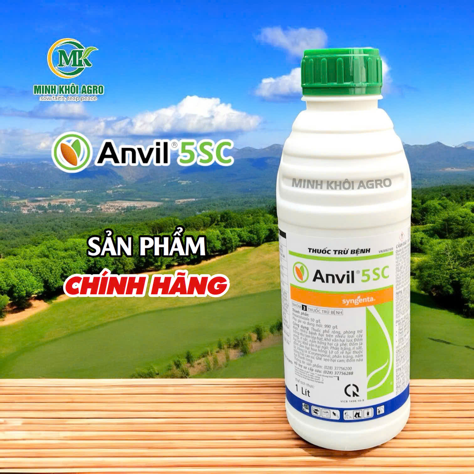 Thuốc trừ bệnh Anvil 5SC (chính hãng Syngenta) - Chai 1 lít - Minh Khôi ...