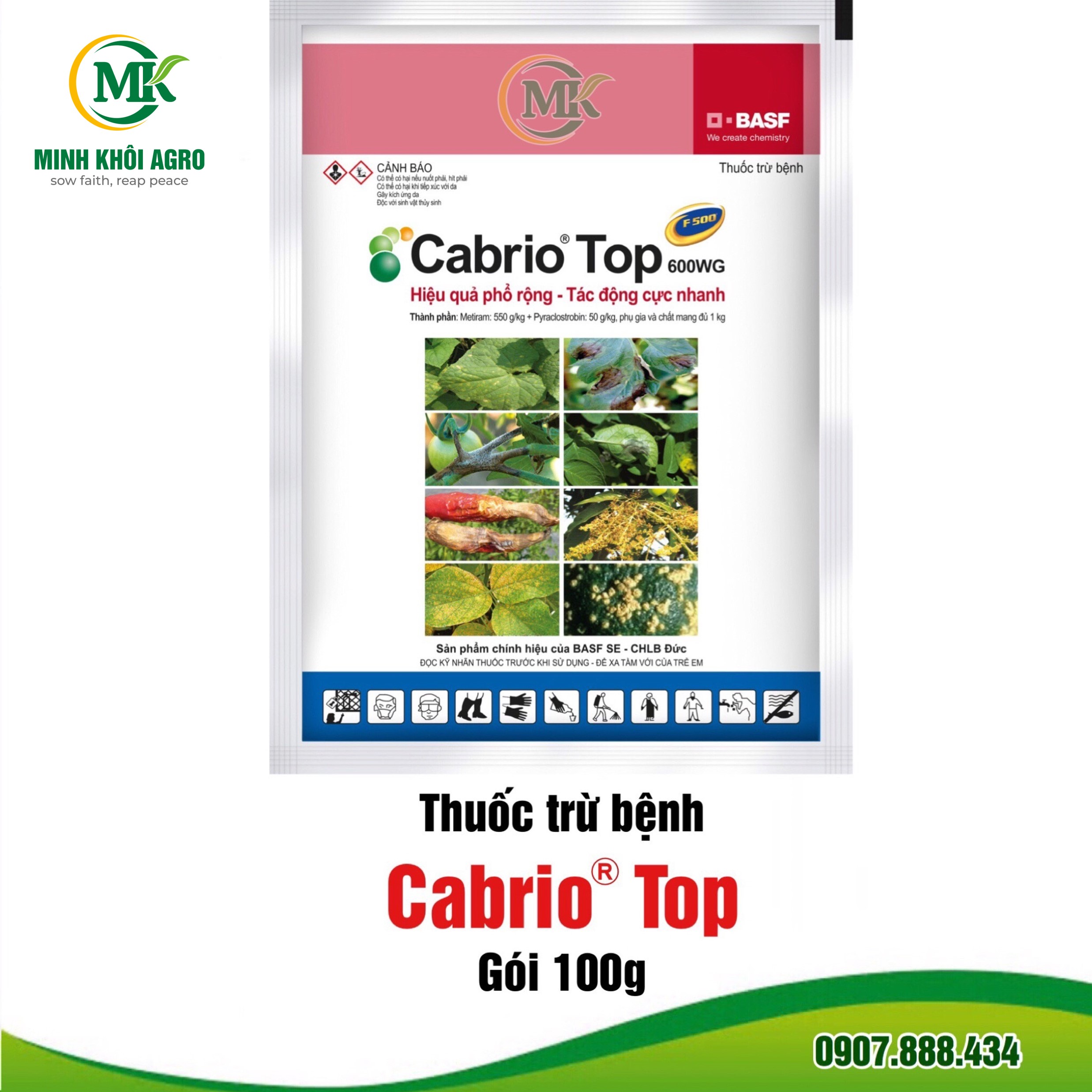 Thuốc trừ bệnh Cabrio Top 600WG - Minh Khôi Agro