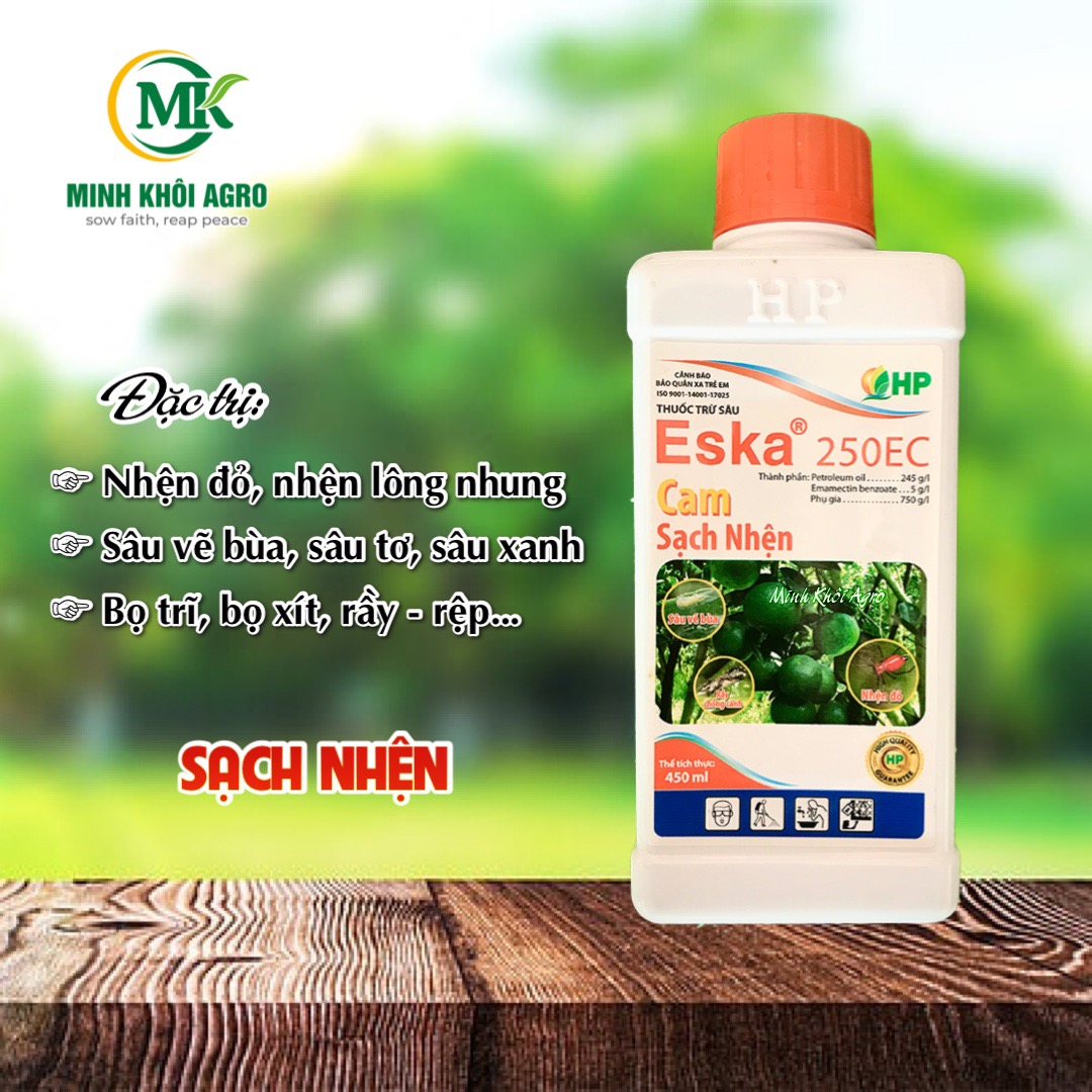Thuốc trừ sâu nhện Eska 250EC - Chai 450ml - Minh Khôi Agro
