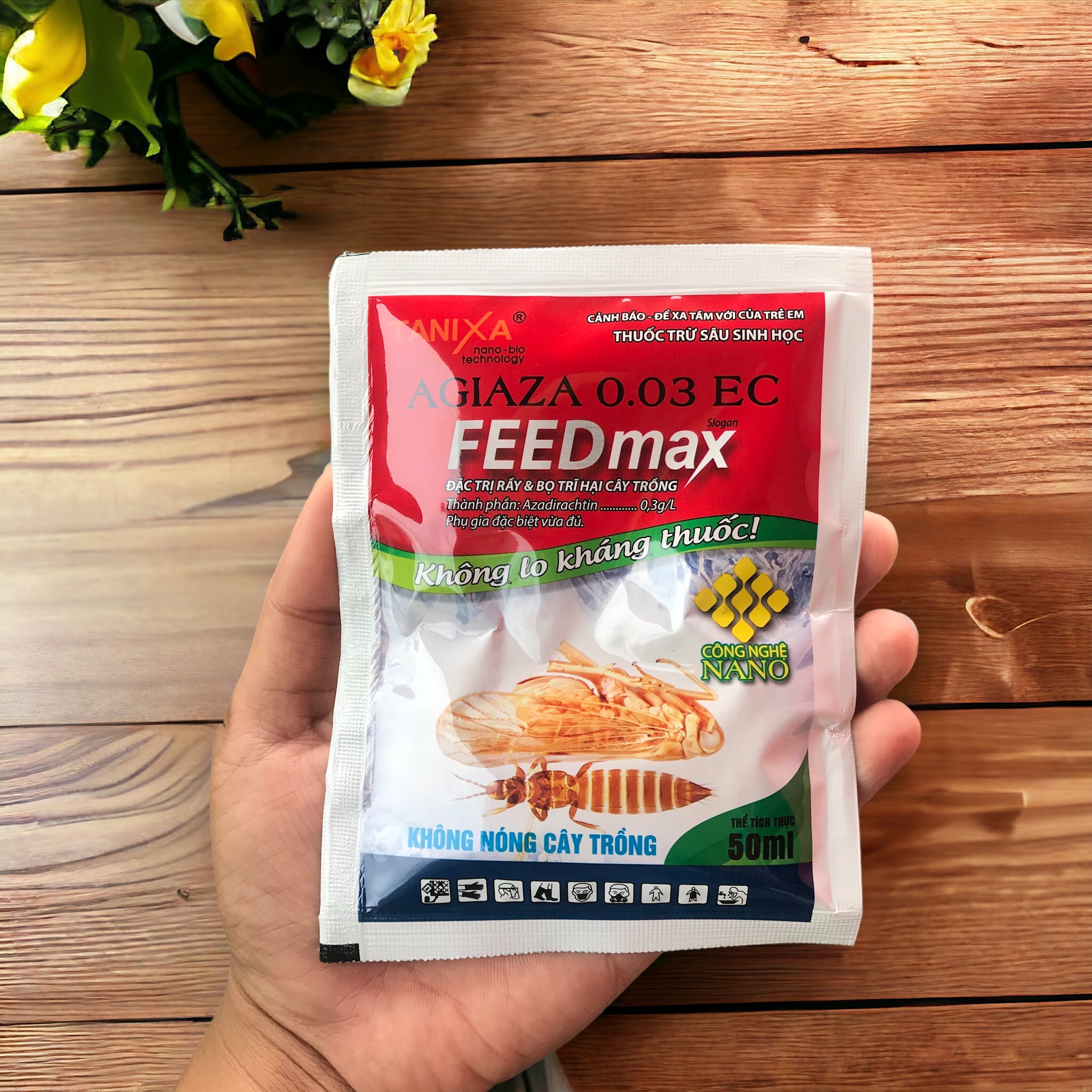 Thuốc trừ sâu sinh học Agiaza FeedMax 0.03EC - Gói 50ml - Minh Khôi Agro