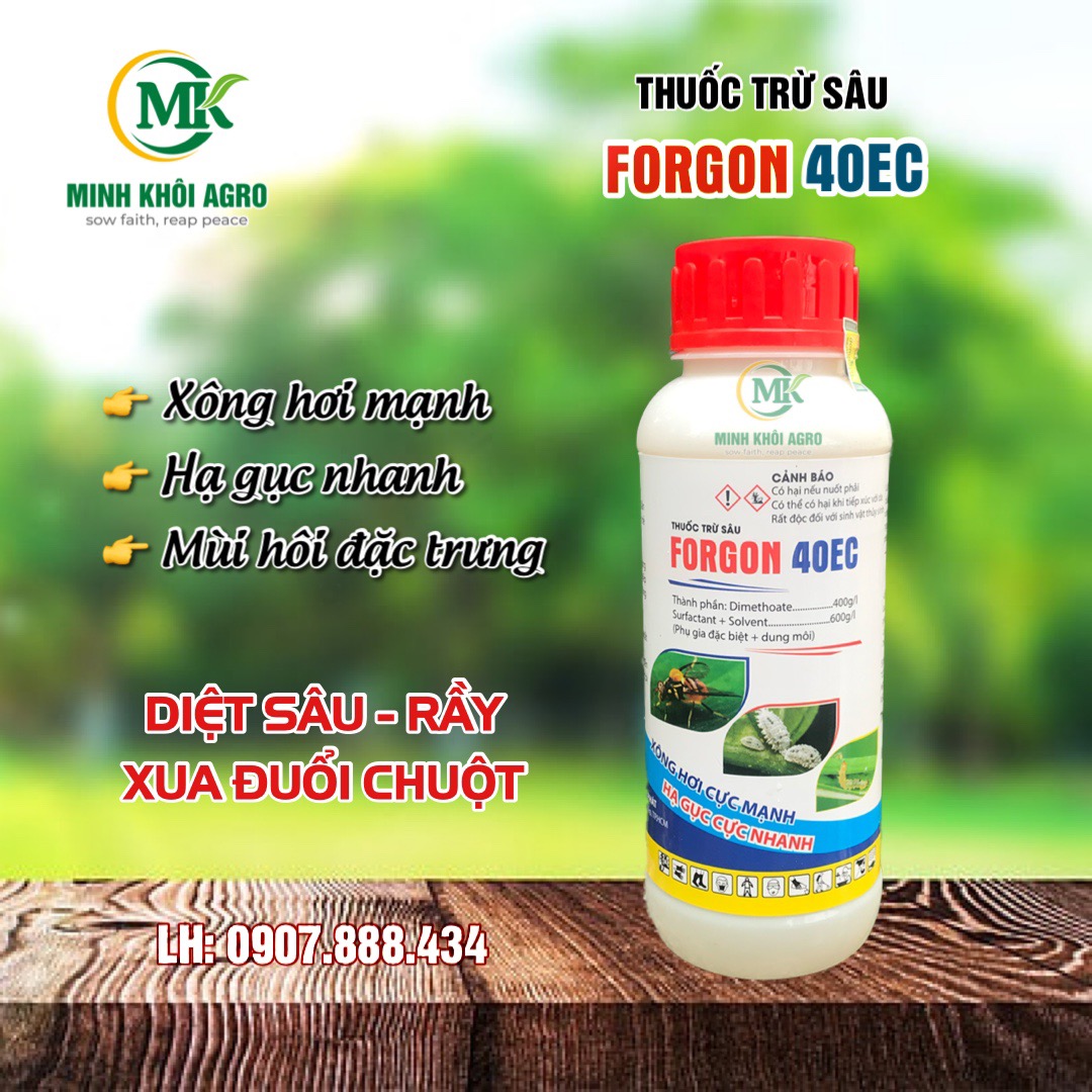 Thuốc trừ sâu Forgon 40EC - Chai pet 450ml - Minh Khôi Agro