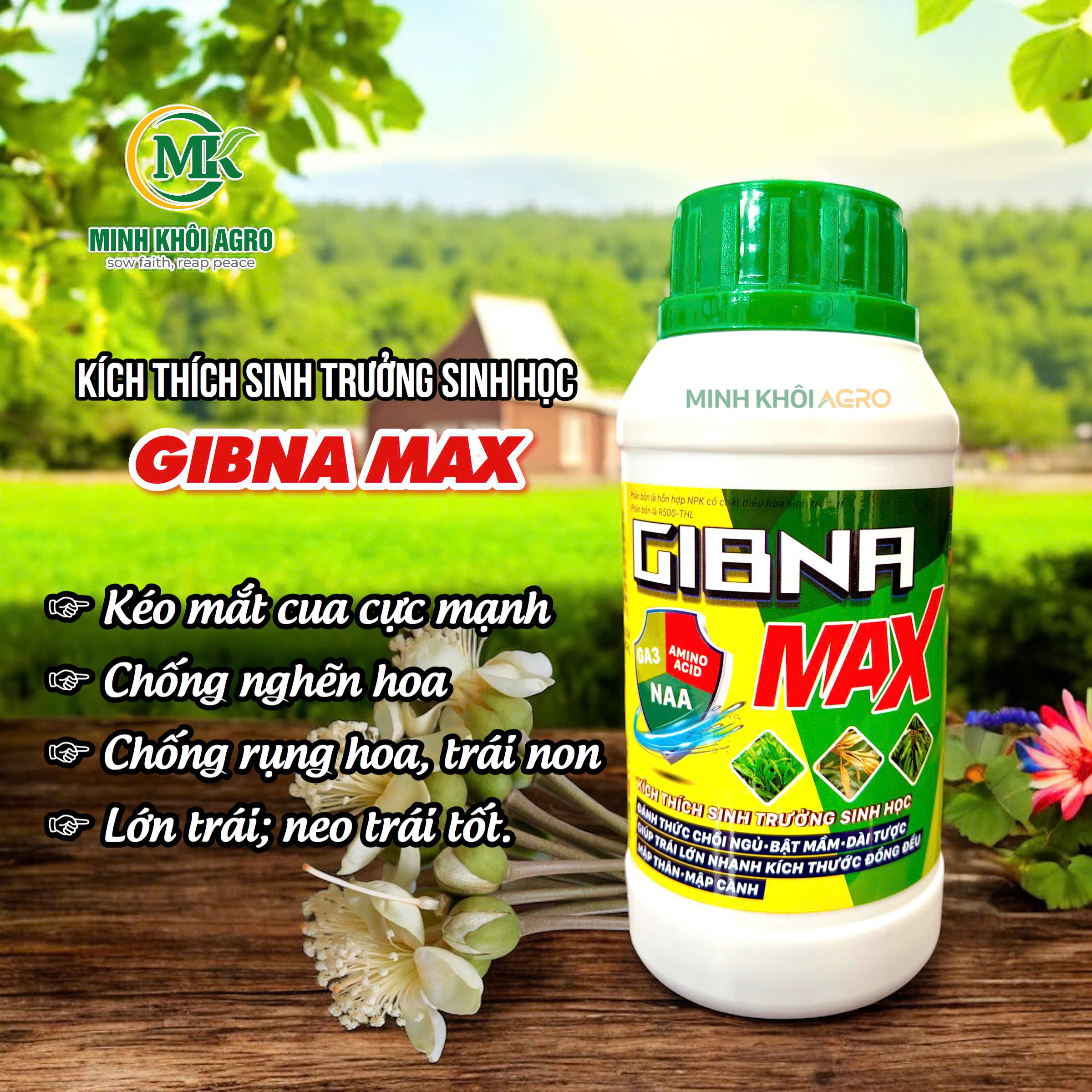 GIBNA MAX - Chai 250ml - Minh Khôi Agro
