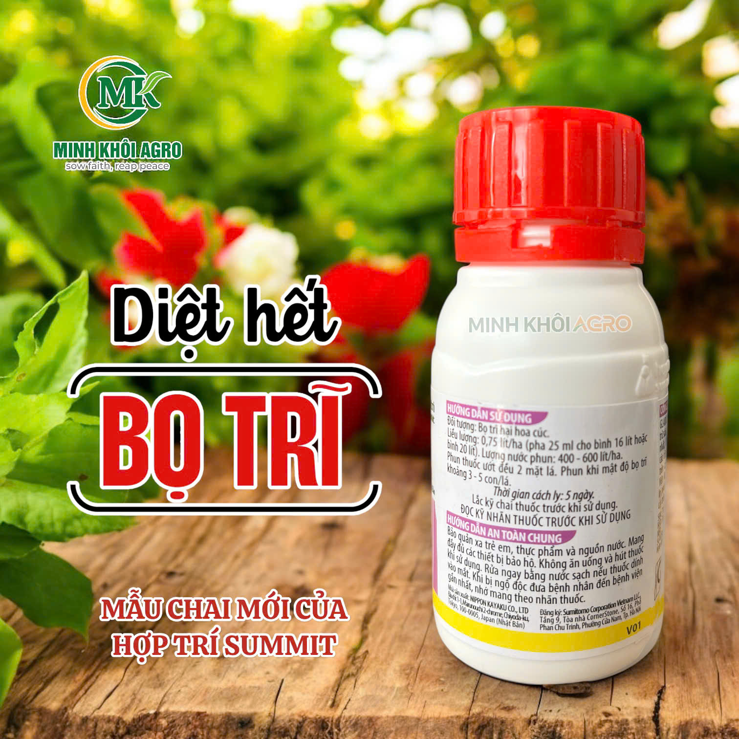 Thuốc đặc trị bọ trĩ Gladius 10SC - Chai 50ml - Minh Khôi Agro
