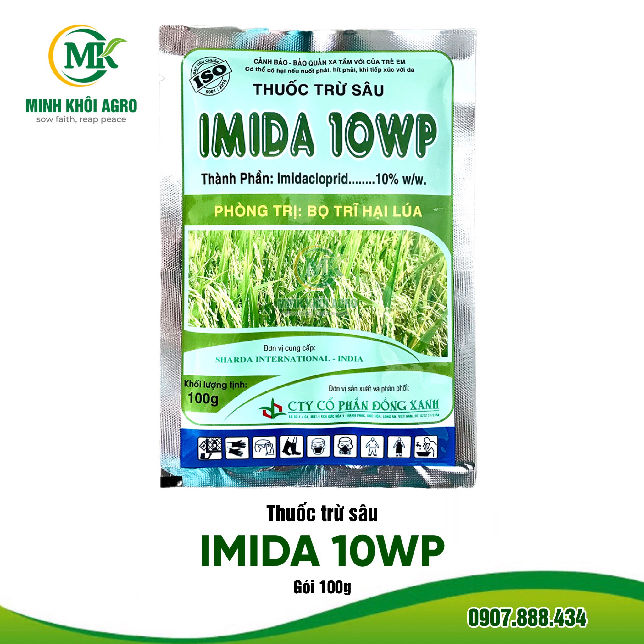 Thuốc trừ sâu rầy IMIDA 10WP - Gói 100g - Minh Khôi Agro