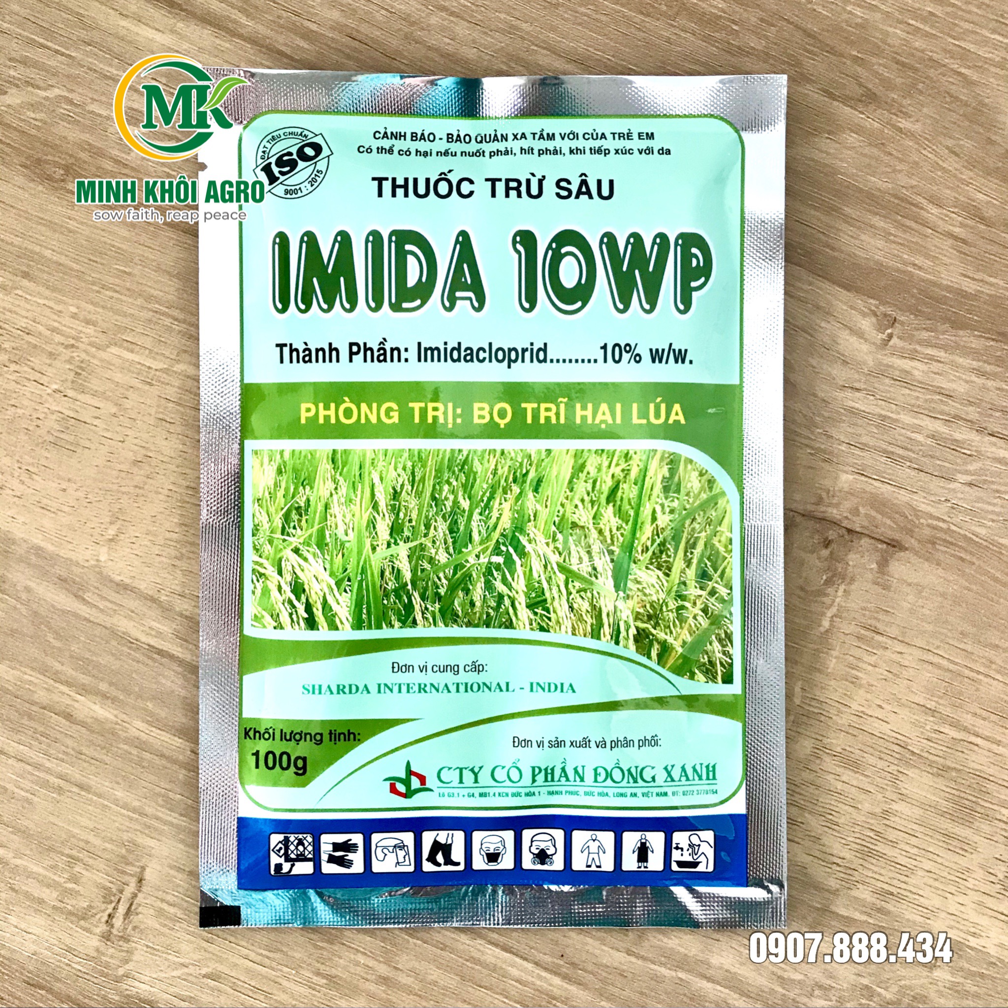 Thuốc trừ sâu rầy IMIDA 10WP - Gói 100g - Minh Khôi Agro