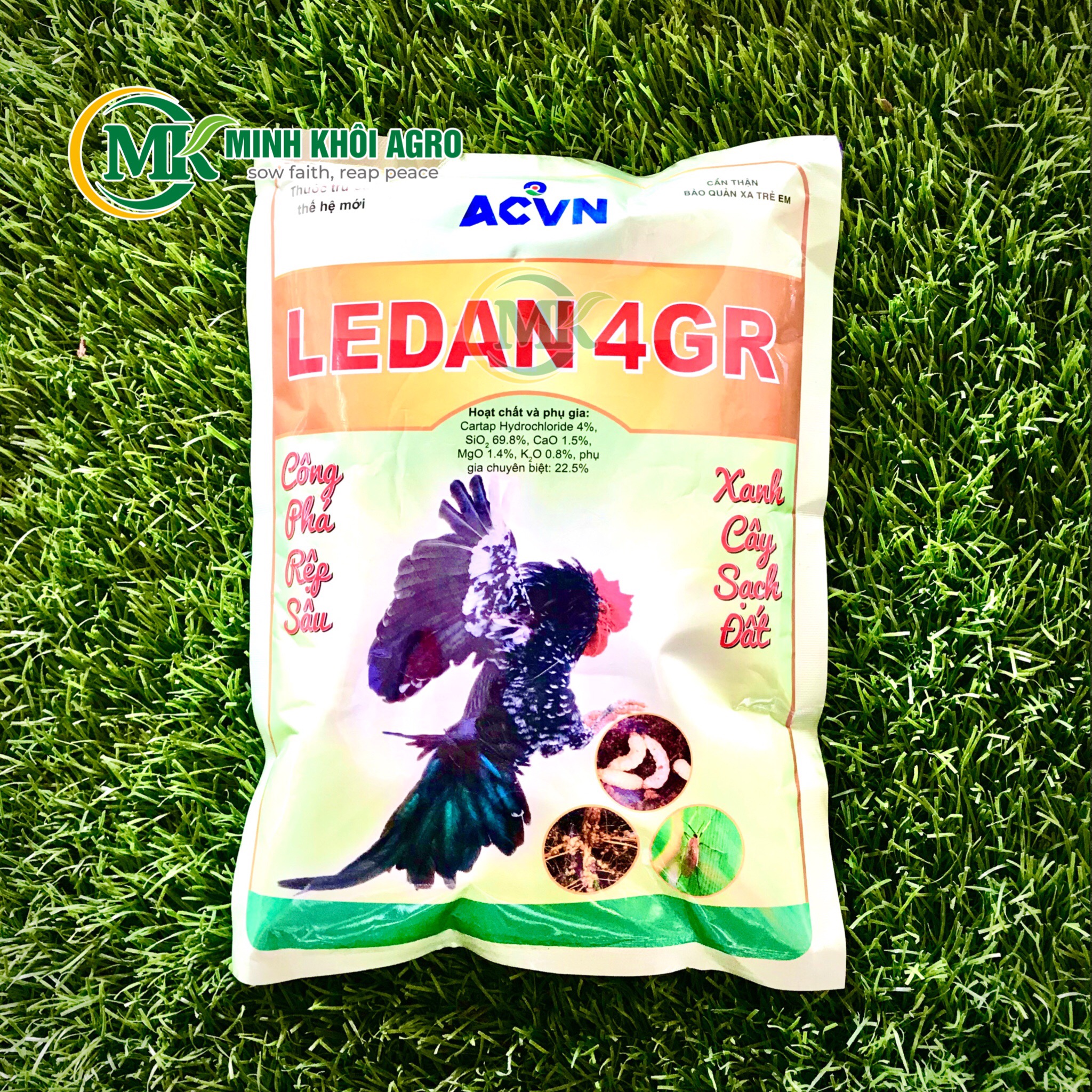Thuốc sâu rải gốc Ledan 4GR - Gói 1kg - Minh Khôi Agro