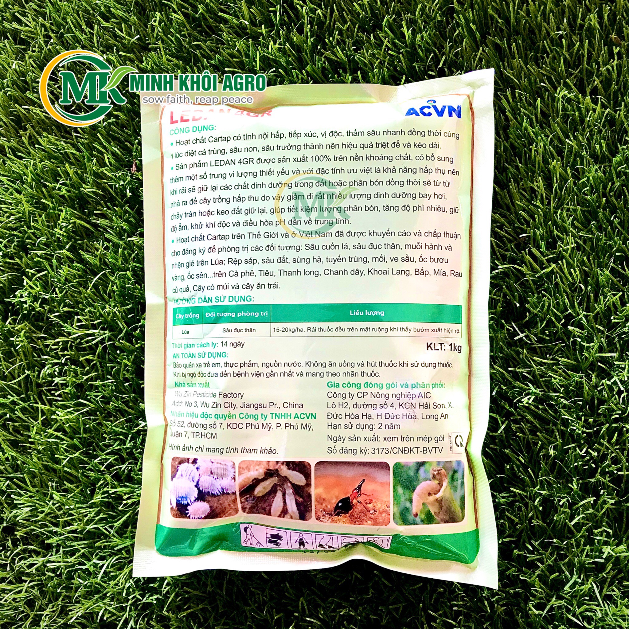 Thuốc sâu rải gốc Ledan 4GR - Gói 1kg - Minh Khôi Agro