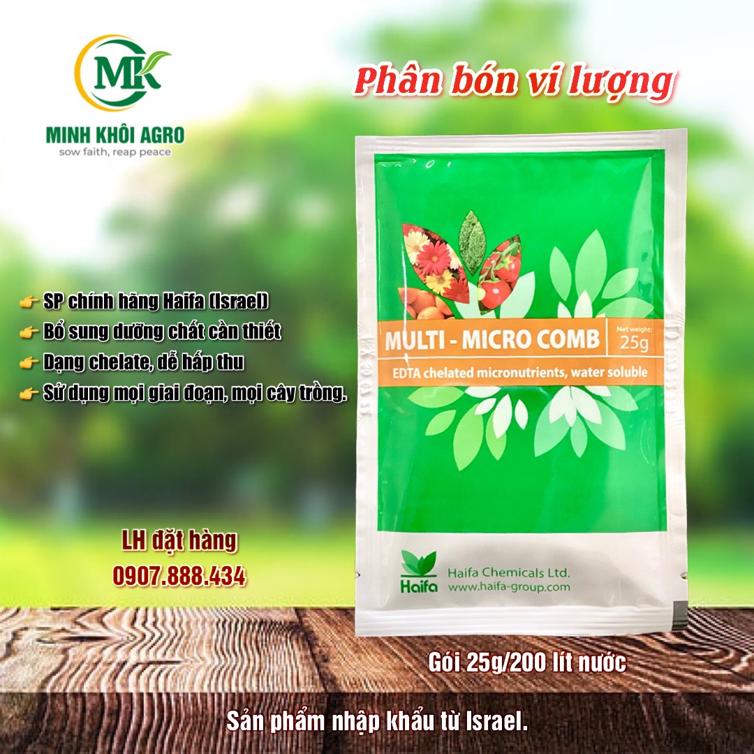 Phân bón vi lượng Multi-Micro Comb (Combi Haifa) - Gói 25g - Minh Khôi Agro