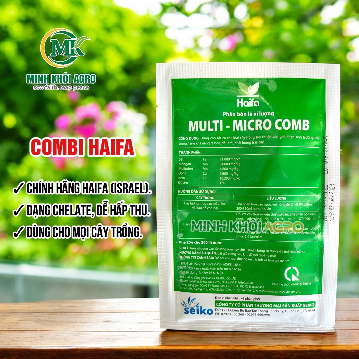 Phân bón vi lượng Multi-Micro Comb (Combi Haifa) - Gói 25g - Minh Khôi Agro