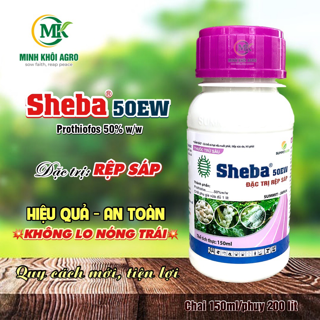 Thuốc đặc trị rệp sáp Sheba 50EW - Chai 150ml - Minh Khôi Agro