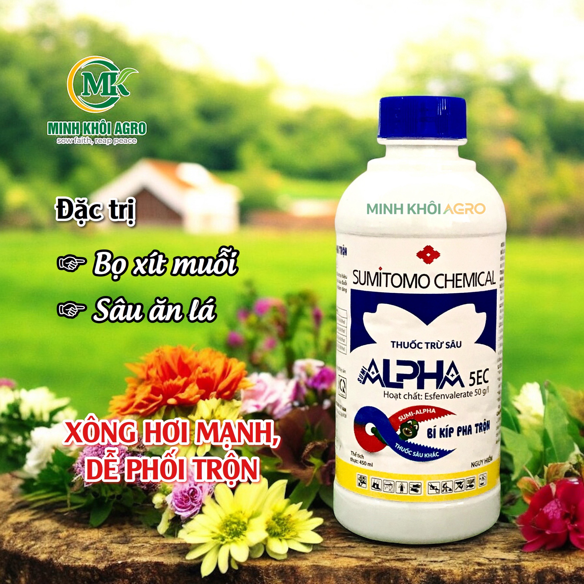 Thuốc trừ sâu Sumi Alpha 5EC - Chai 450ml - Minh Khôi Agro