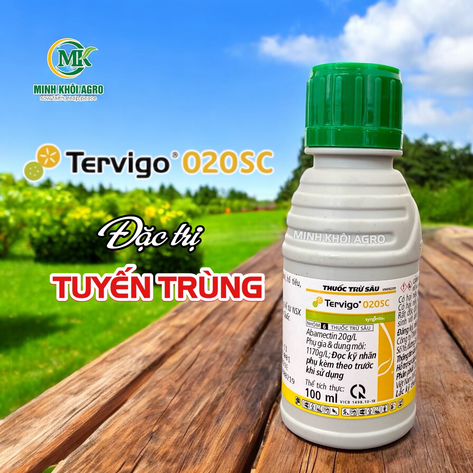 Thuốc đặc trị tuyến trùng Tervigo 020SC - Chai 100ml - Minh Khôi Agro